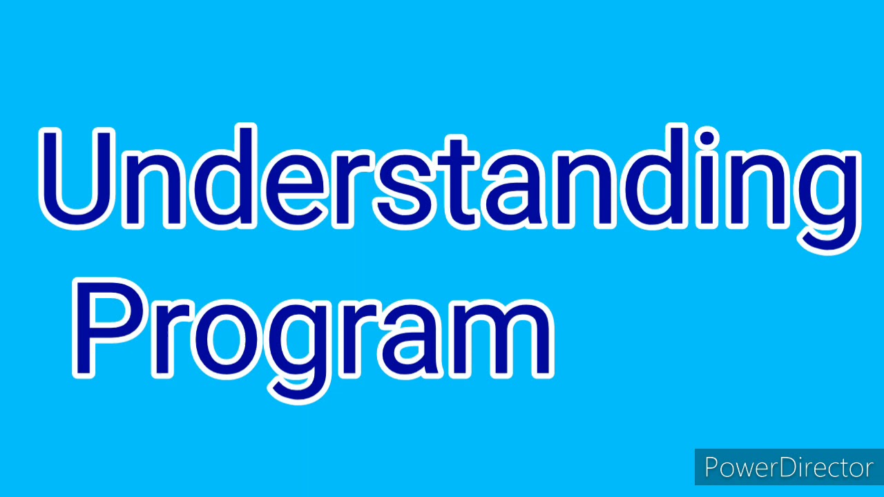 Understanding Program - YouTube