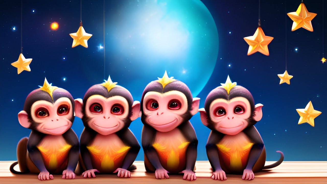 5 Little Monkeys Nursery Rhyme|| Hickory Dickory Rhyme || Twinkle ...