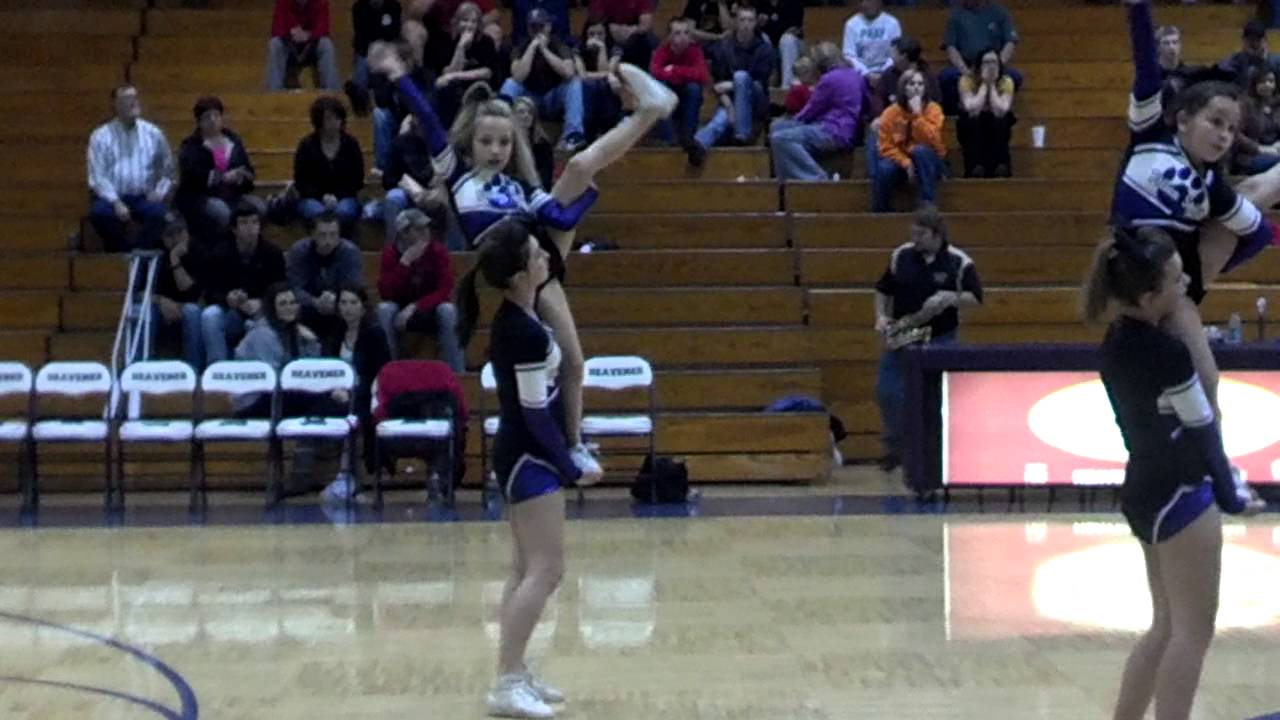 Addie and cheer team at Heavener - YouTube