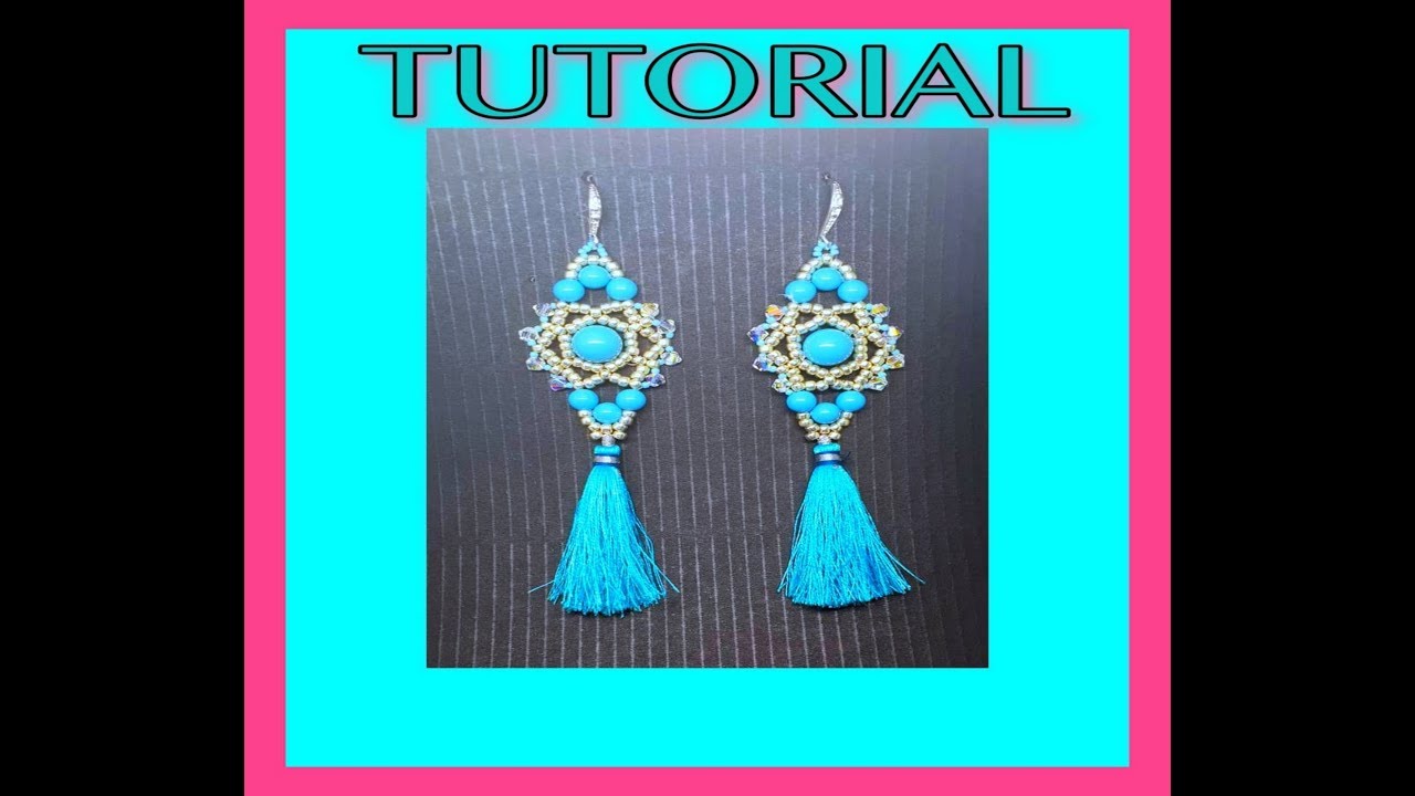 Tutorial orecchini Falso Macramè con perline e swarovski - YouTube