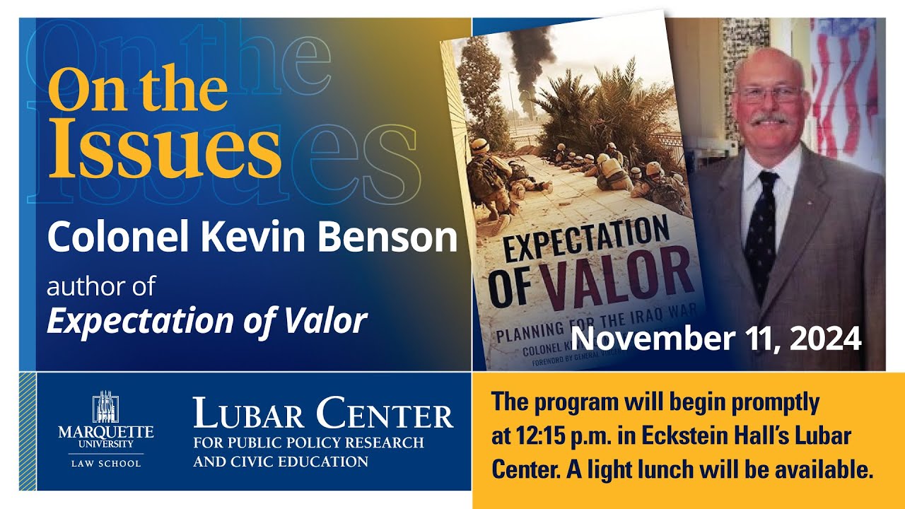 On the Issues: Colonel Kevin Benson, Expectation of Valor - YouTube
