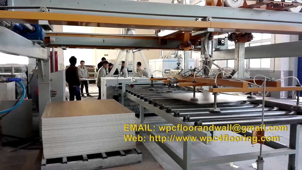 WPC And LVT Flooring Slitting Process Machining - YouTube