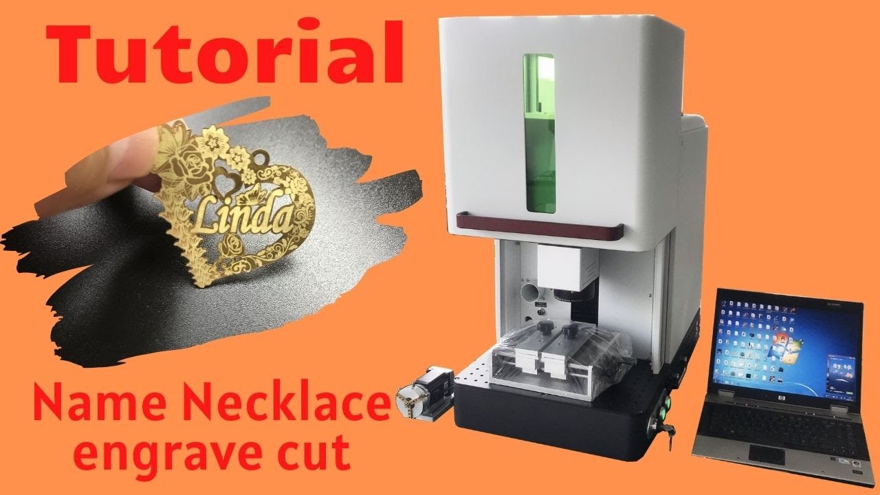 How to laser engraving cutting name necklace | Silver Gold laser ...