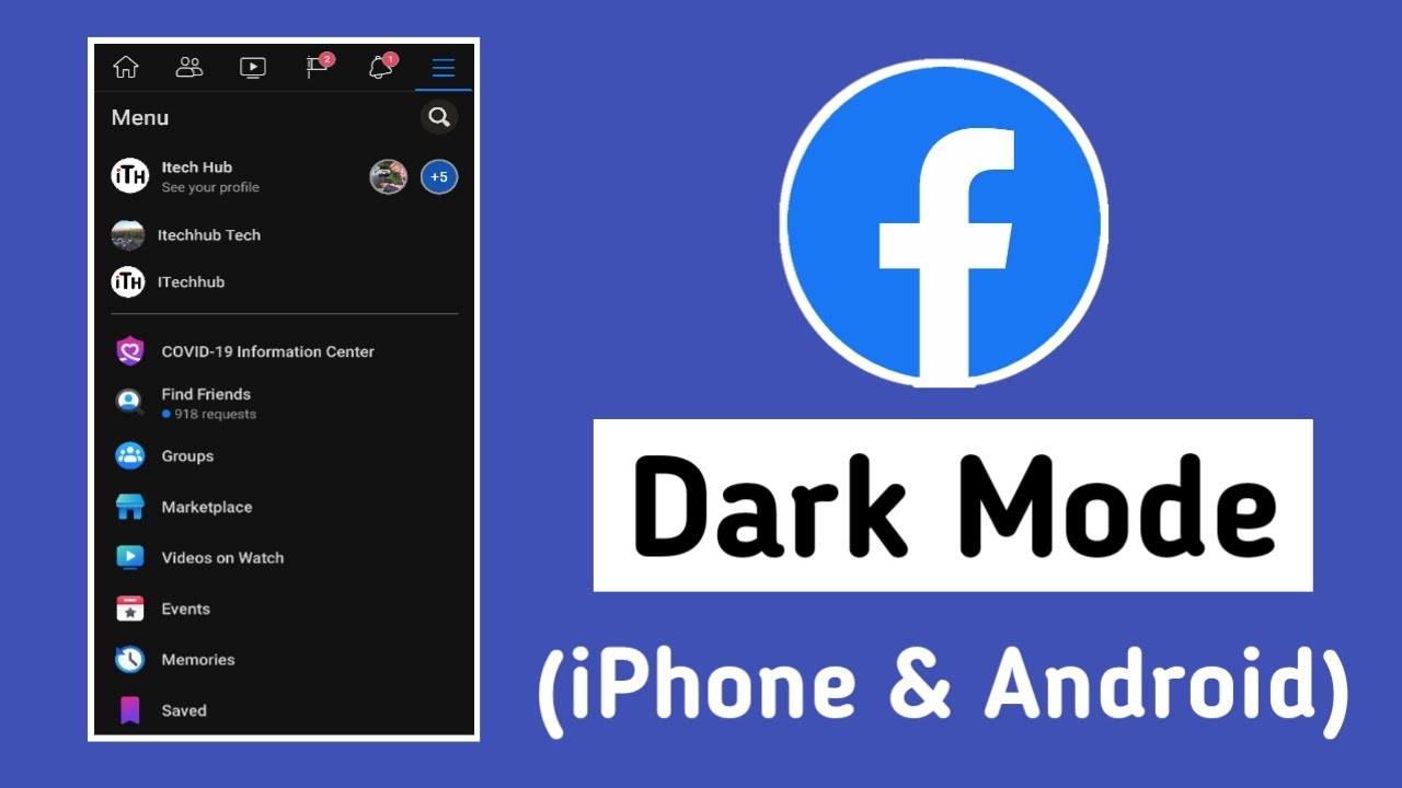 How To Enable Dark Mode On Facebook (iPhone & Android) - YouTube