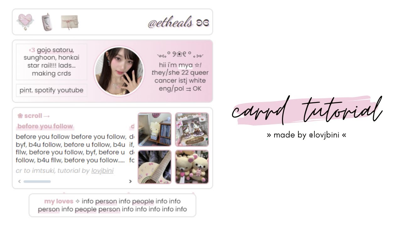 cute & easy carrd tutorial — © imtsuki - YouTube