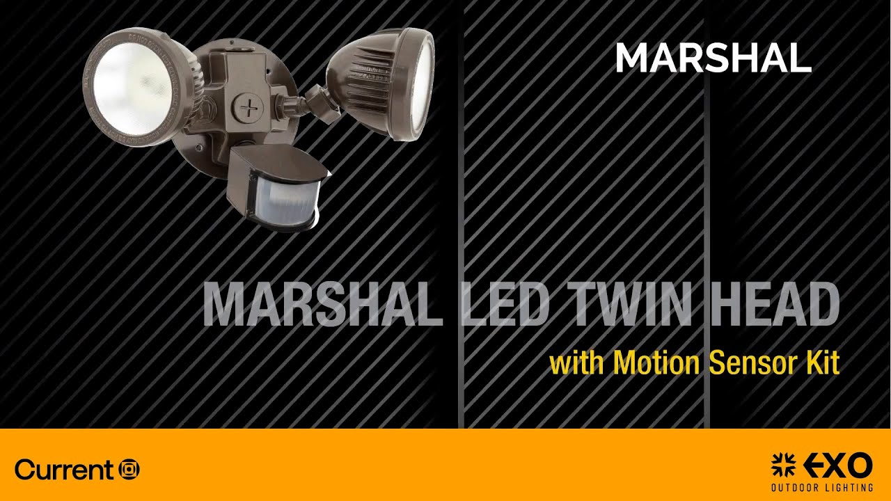 Marshal LED Twin Head Floodlight by EXO outdoor Lighting - YouTube