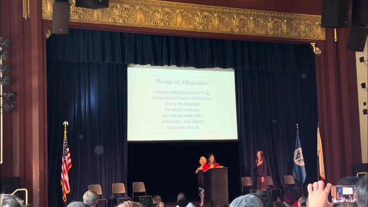 Leading out in the Pledge of Allegiance at my own citizen ceremony ...