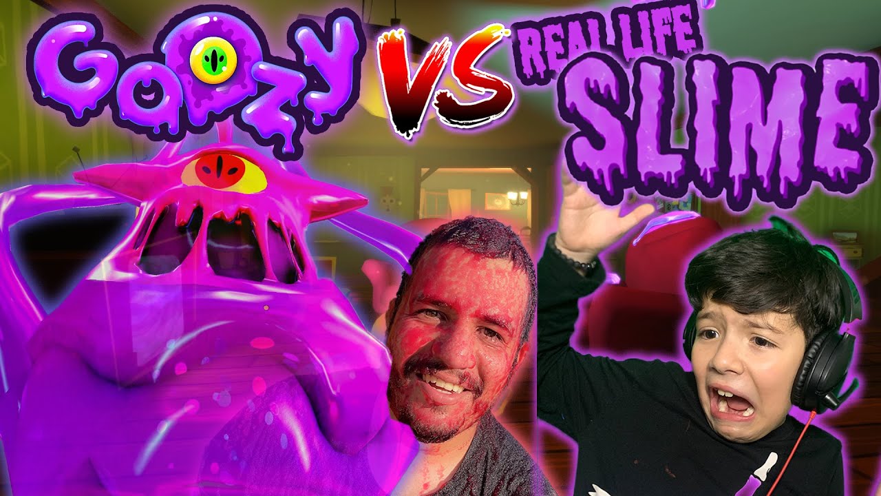FGTEEV GOOZY Game VS Real Life GOOZY Slime CHALLENGE (slime gone to far ...
