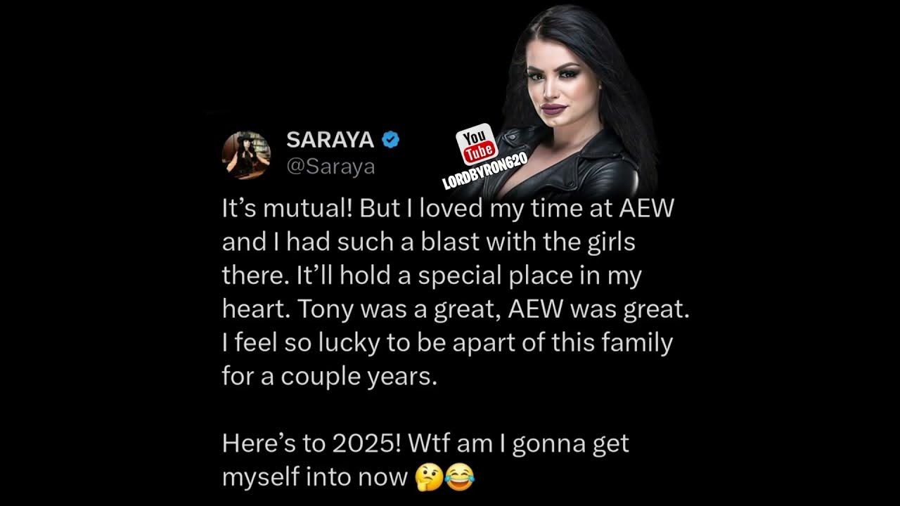 Saraya, formerly known as Paige in WWE, officially announced her departure from AEW - YouTube