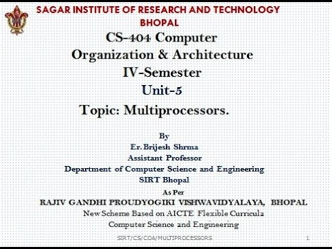 L-1 Multiprocessors & Interconnection Structures - YouTube