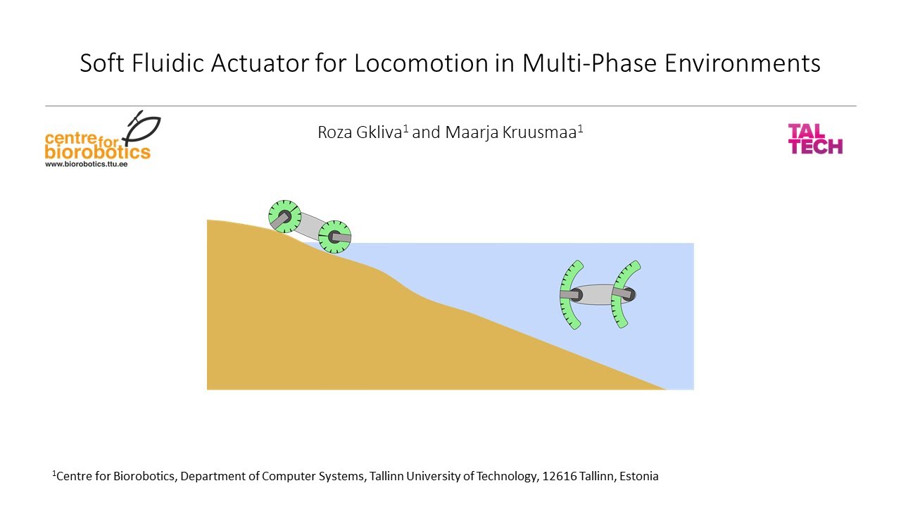 Soft fluidic actuator for locomotion in multi-phase environments - YouTube