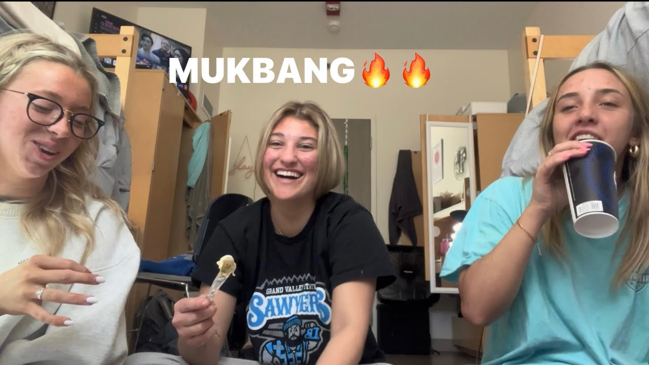 Mukbang in the dorm room? Sos - YouTube