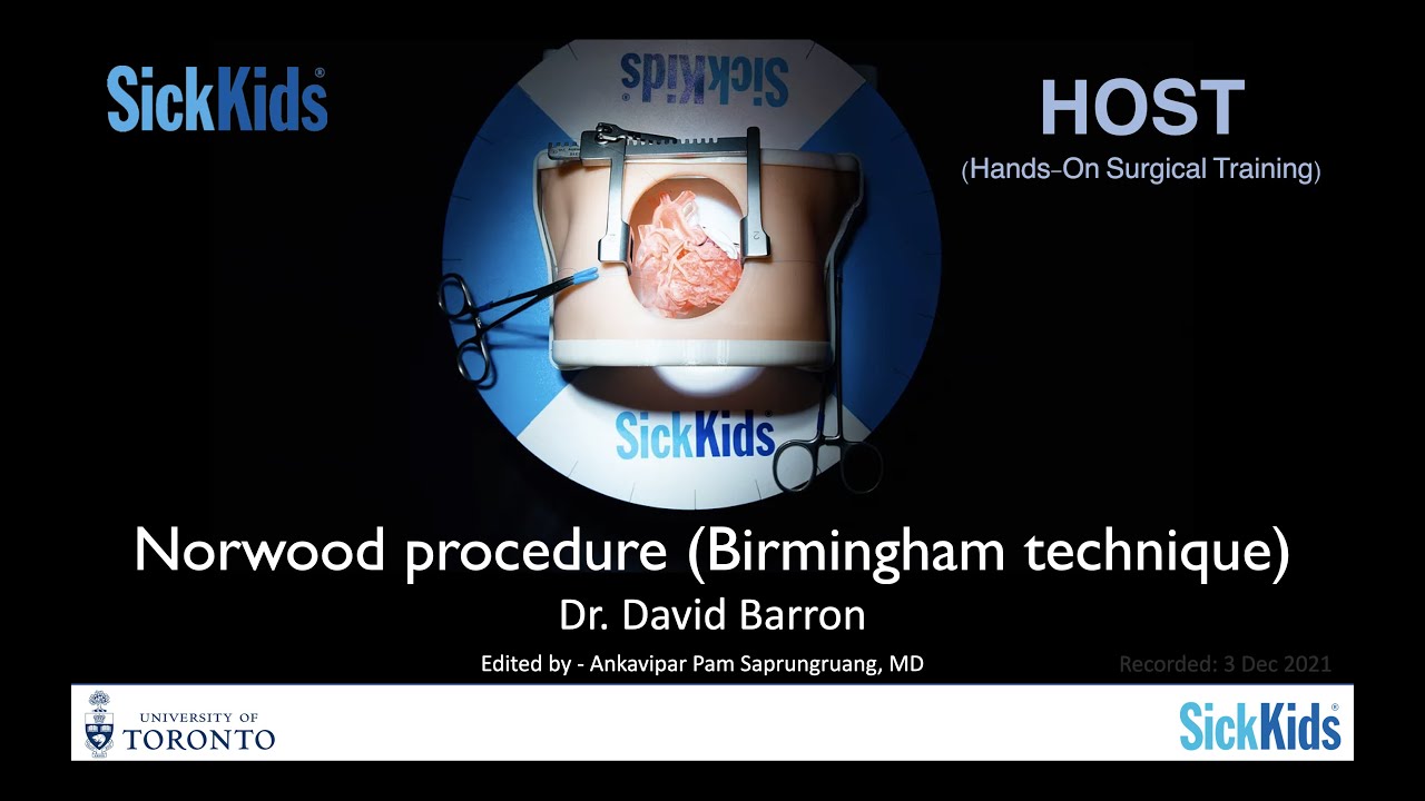 Norwood procedure - Birmingham (augmentation-reimplantation) technique ...