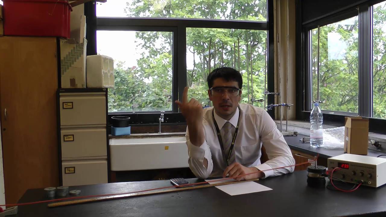 AQA Observing waves on a stretched string or elastic cord - YouTube