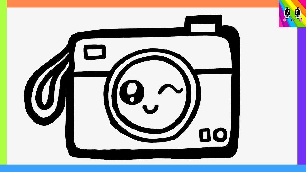 DRAW CUTE EASY A CAMERA 📸📷 HOW TO DRAW A CAMERA 📷 CUTE A CAMERA DRAWING ...