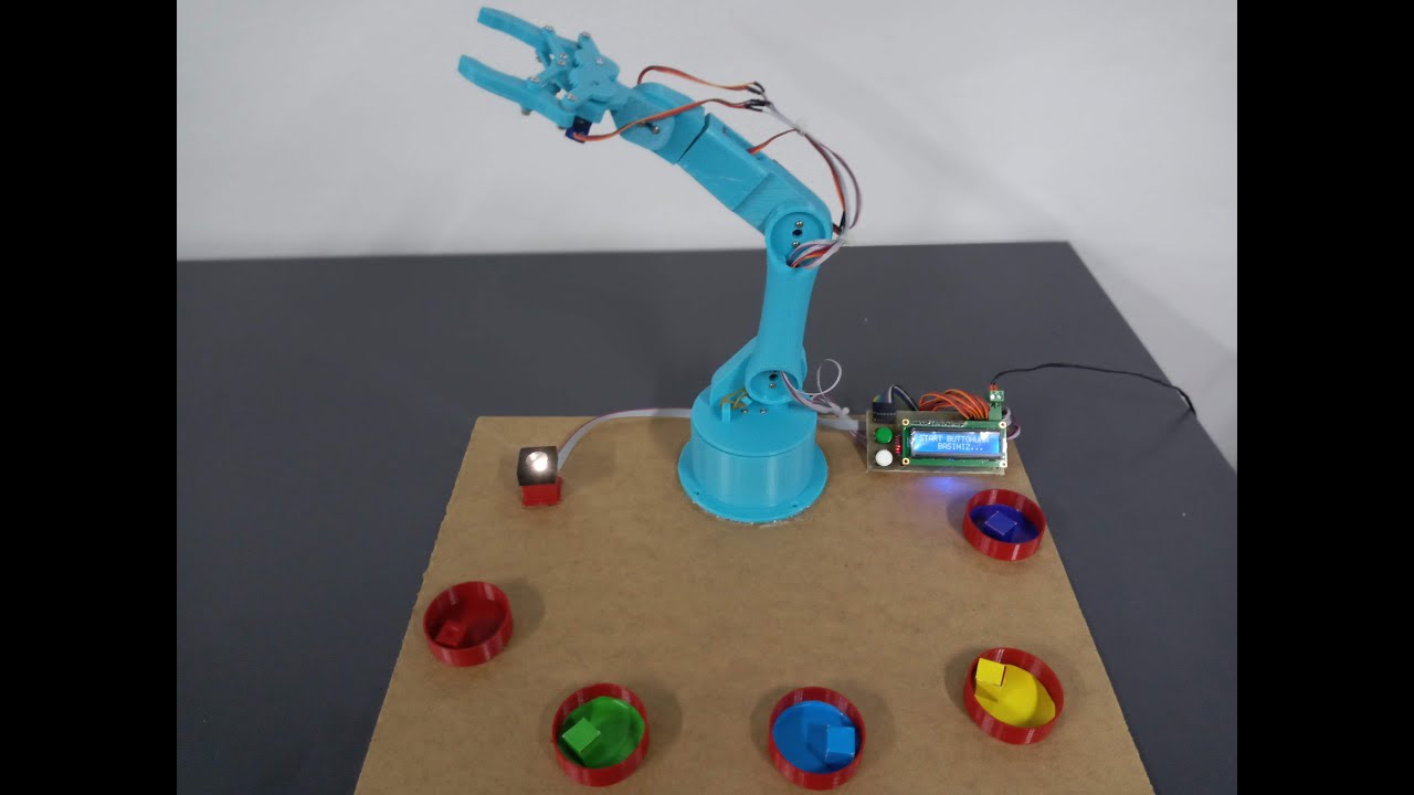 Renk Ayıran Robot Kol 5 Eksenli V3 0 Youtube