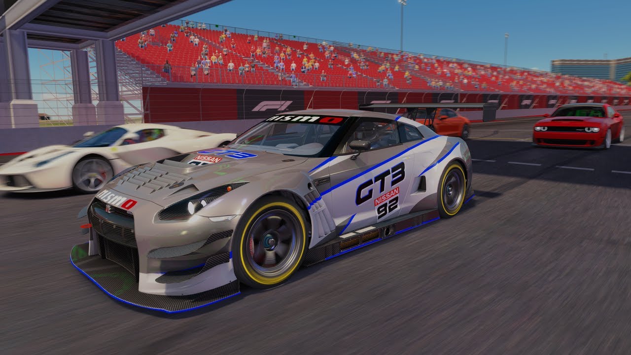 Nissan Gtr Gt3 vs Ferrari Laferrari and supercars at Las Vegas - YouTube
