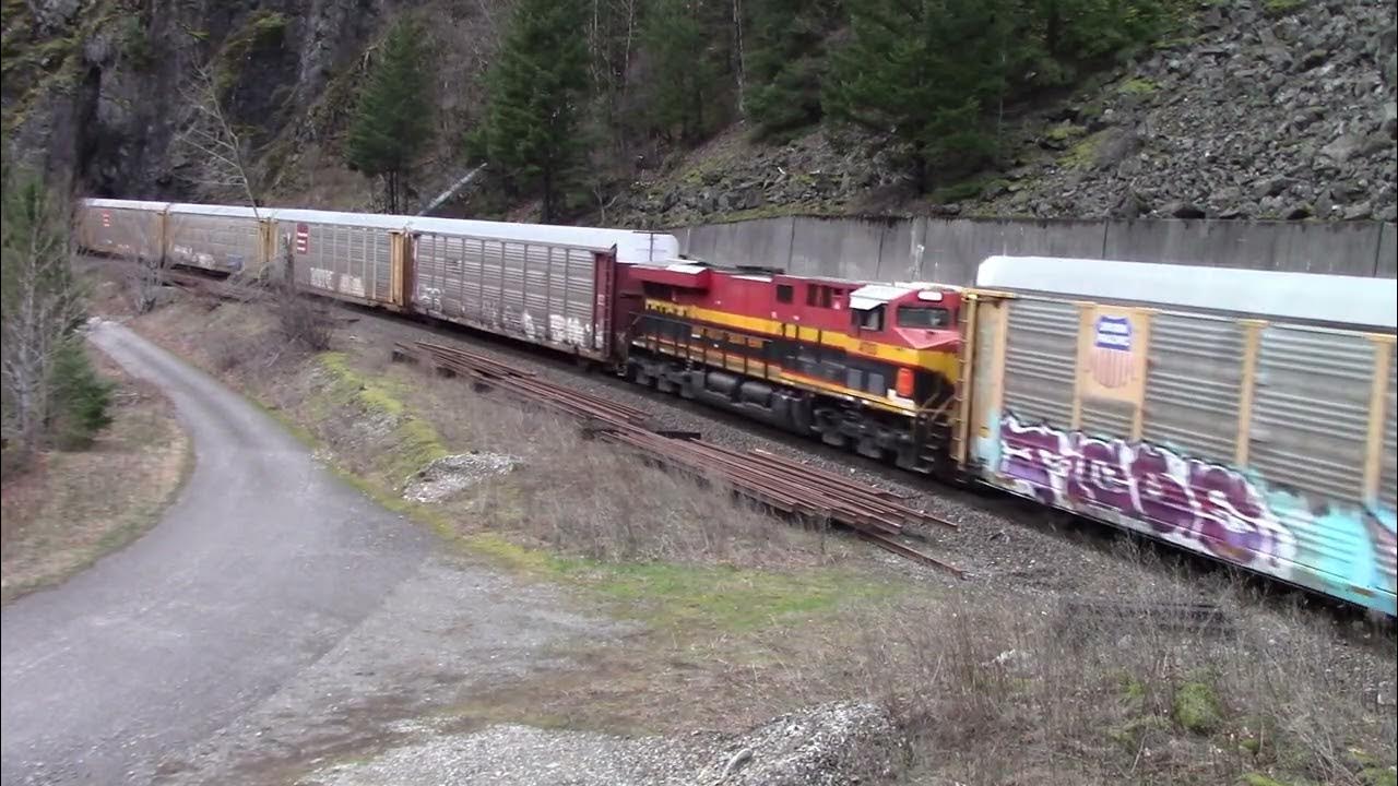 My Last CP Train! CP Autorack Train East W/ KCS Unit @ Yale BC Canada 07APR23 AC4400CW 8579 ...
