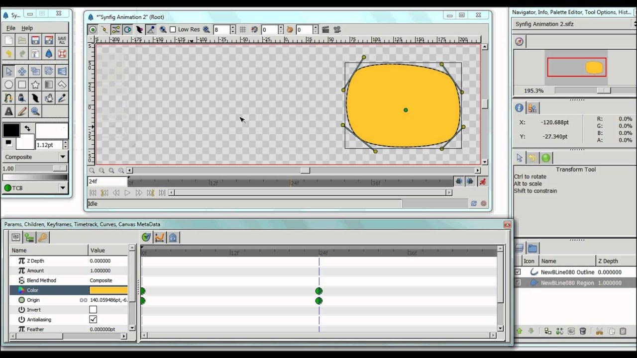 Synfig Studio - How to animate - YouTube