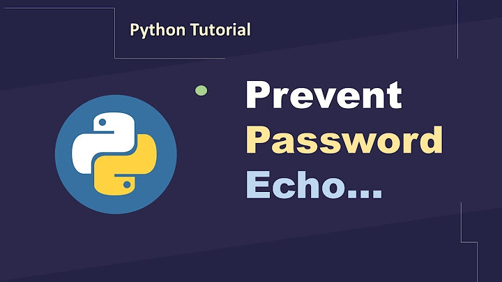 Cài đặt Getpass Python 3
