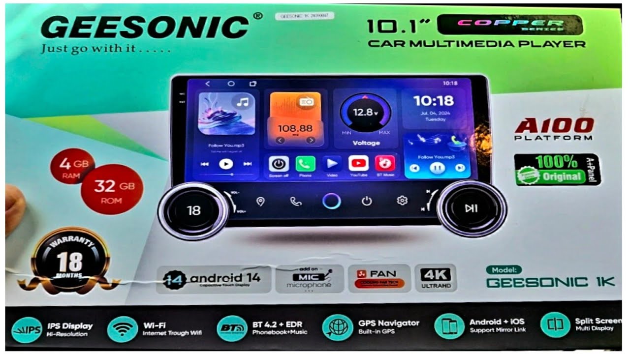 GEESONIC DIAMOND 2K 10.1" CAR ANDROID INFOTAINMENT SYSTEM - YouTube