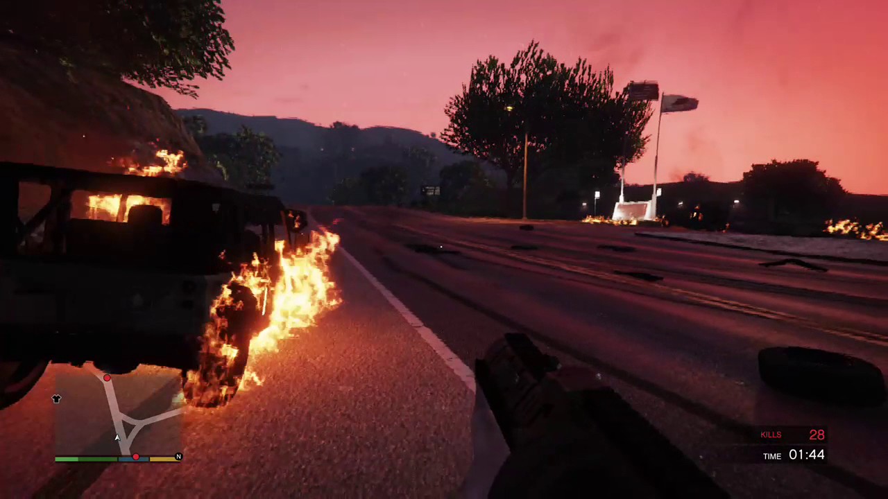 Grand theft auto V Trevor Rampage mission at airbase. - YouTube