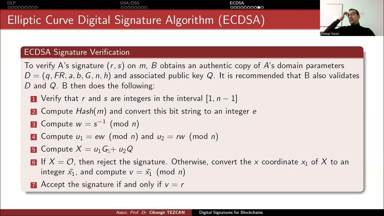 Elliptic Curve Digital Signature Algorithm for Blockchains & Cryptocurrencies - YouTube