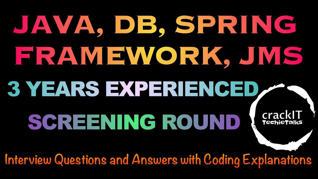 Java Developer Interview Spring Boot Db Jms Spring Framework Java8 Mock Interview