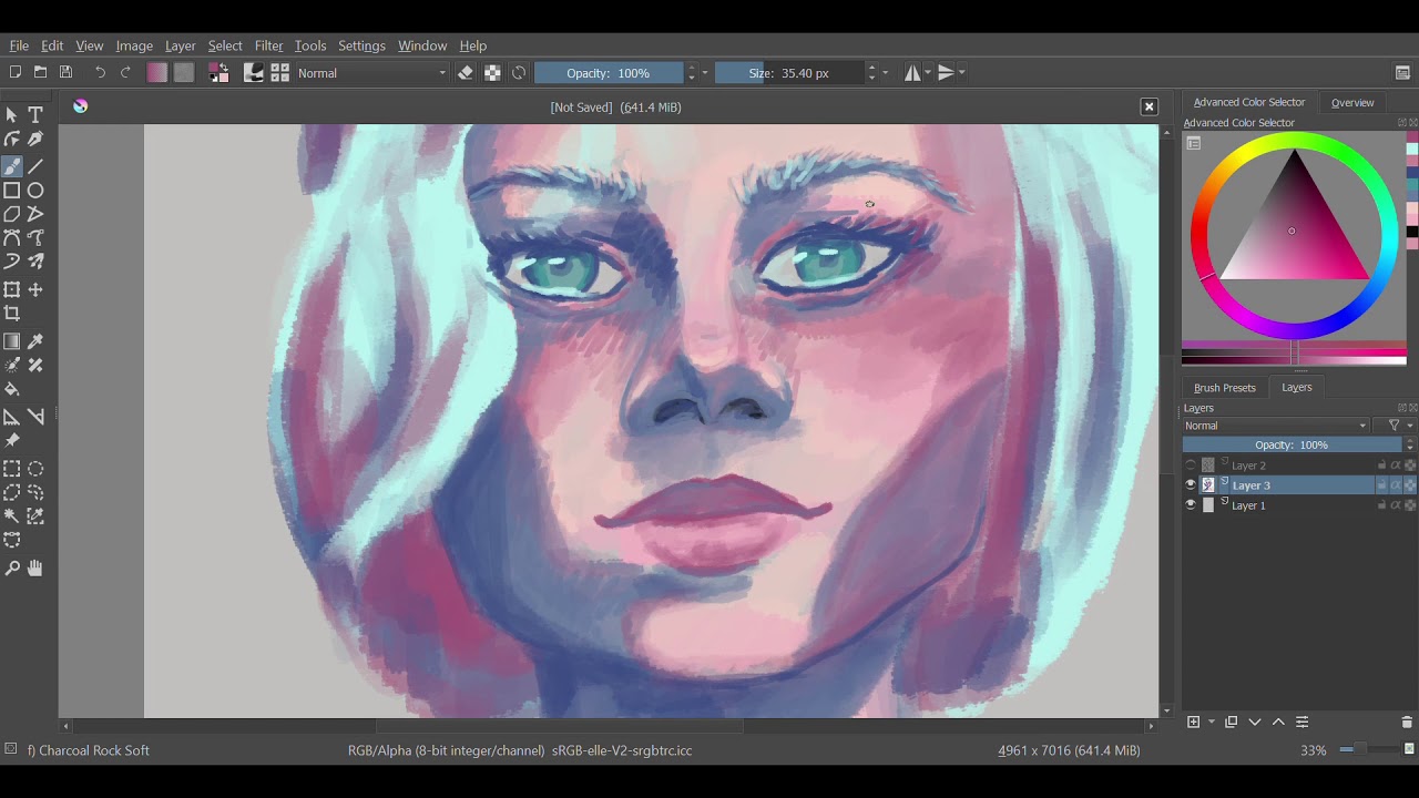 Digital Speedpaint 3 - YouTube