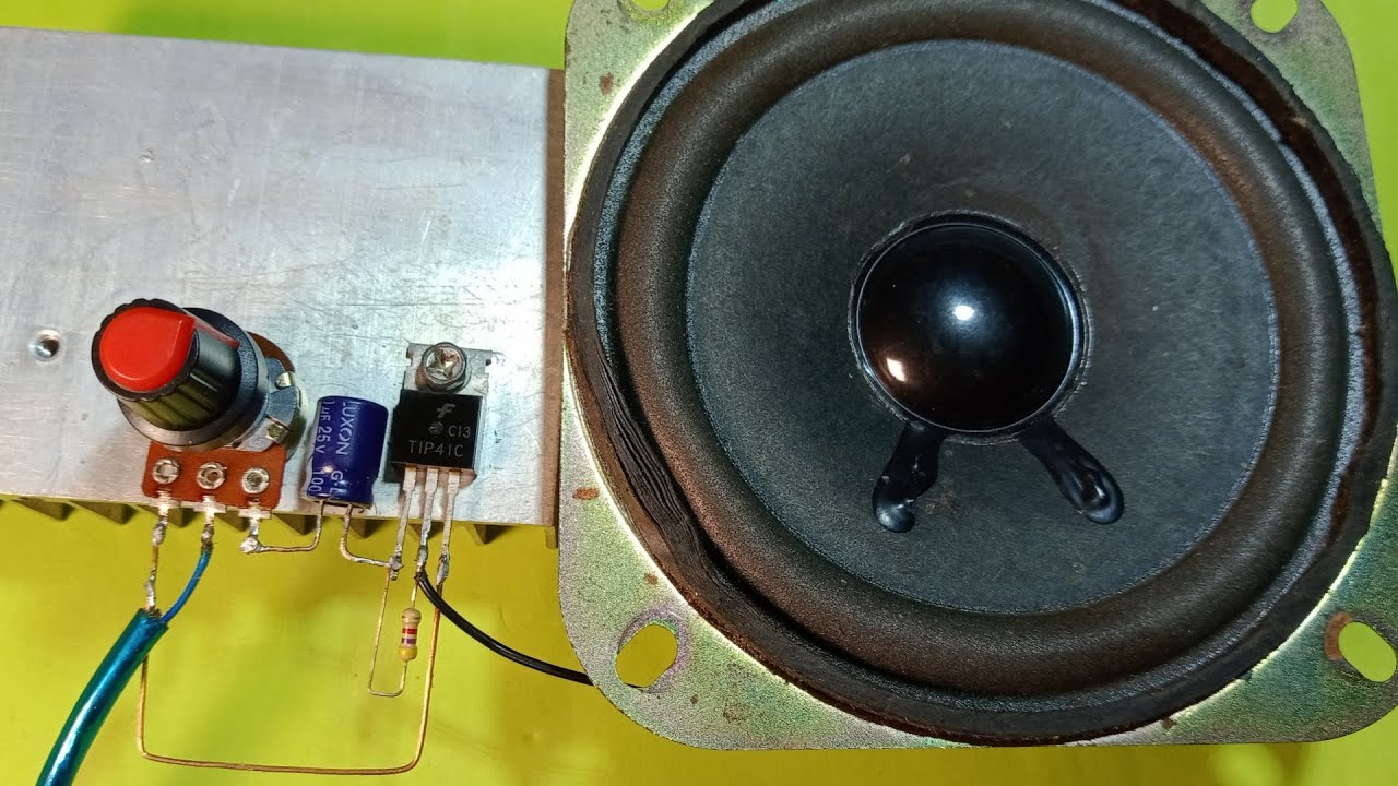 How to make a amplifier circuit. tip41C transistor amplifier. Tip41 ...
