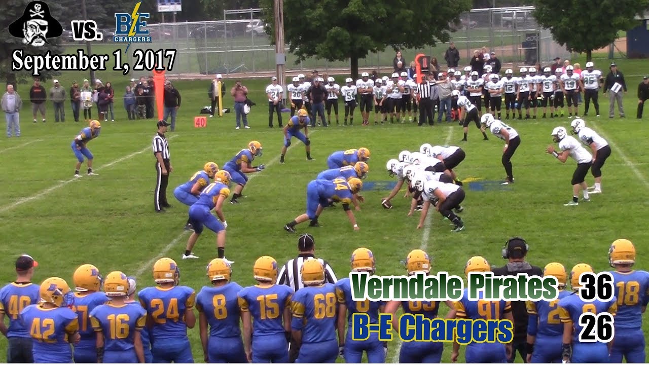 Verndale Football vs Brandon-Evansville (9-1-2017) - YouTube