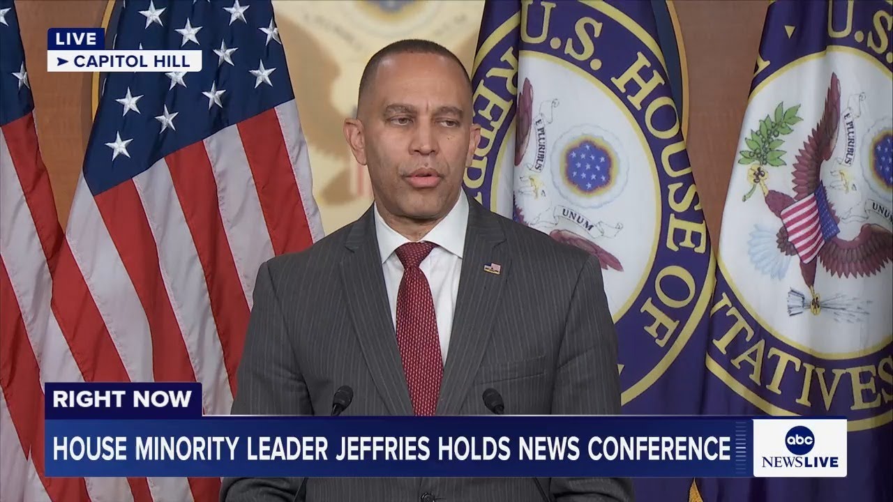 LIVE: House Minority Leader Jeffries holds news conference - YouTube