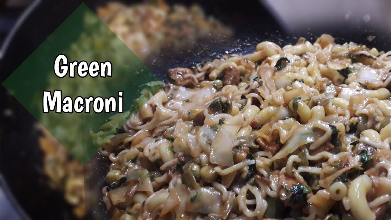 Green Macroni | Green Chicken Macroni | Hariali Chicken Macroni ...