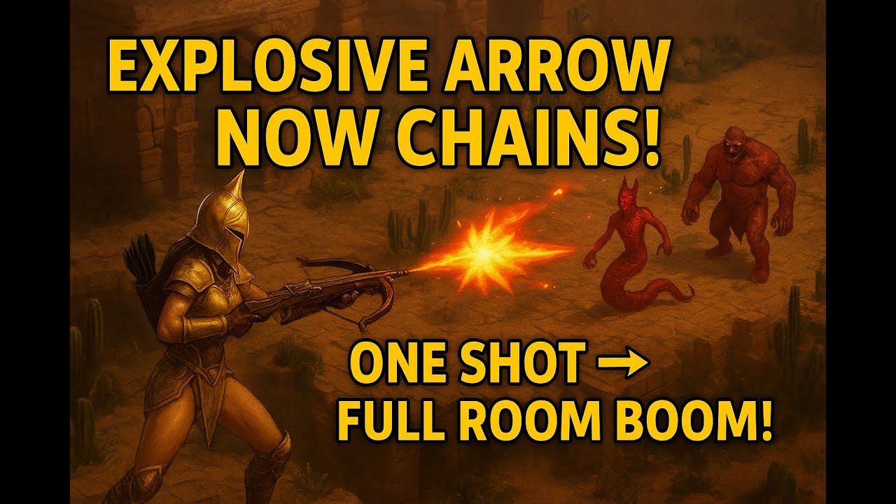 Explosive Arrow Now Triggers Chain Reaction Blasts — Fire Bowazon Melts ...