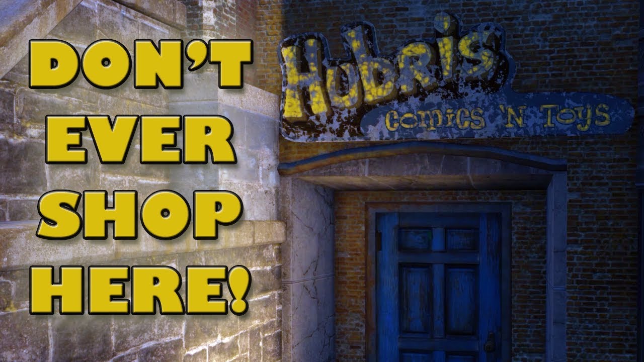 Fallout 4 - Don't ever shop at the Hubris Comic Book Store - YouTube