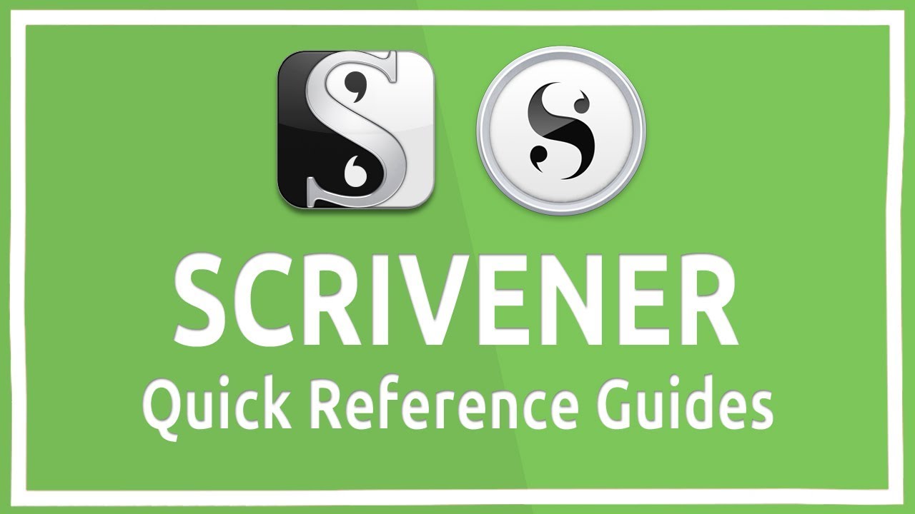 Scrivener | Quick Reference Guides or Cheat Sheets - YouTube