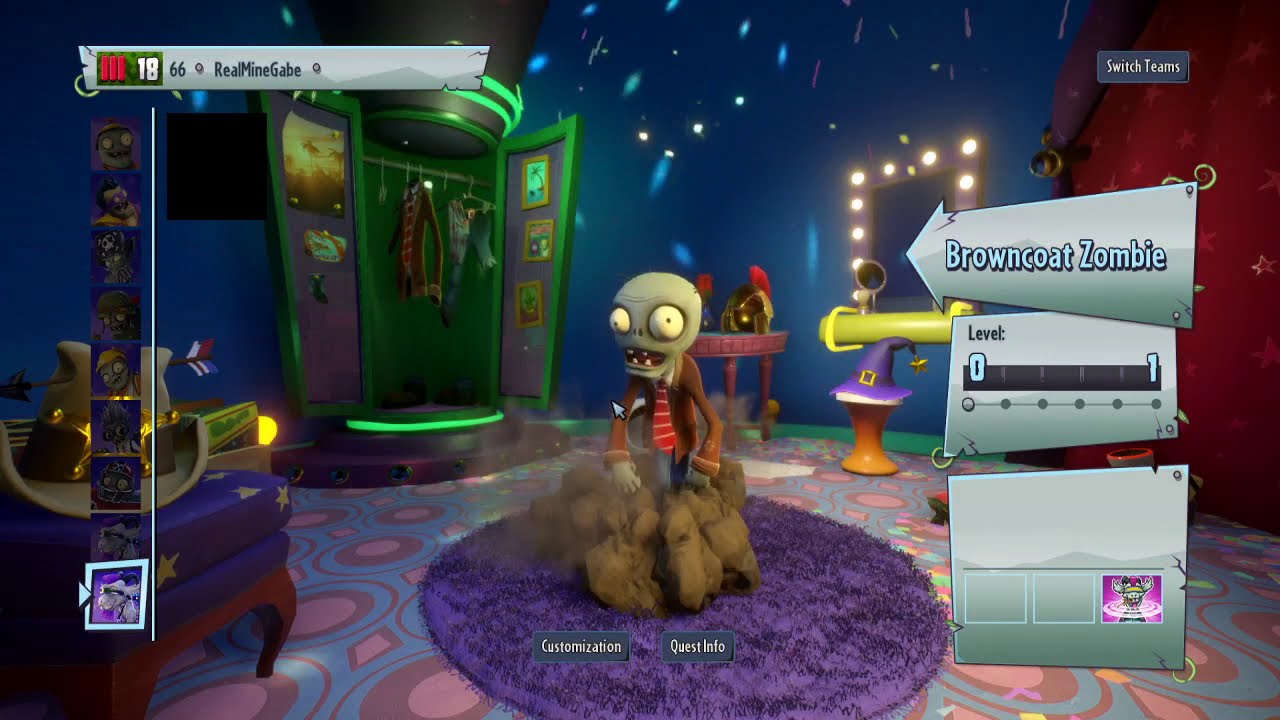 Playing as Browncoat, Coffin Zombie and Newspaper Zombie (Mega ...