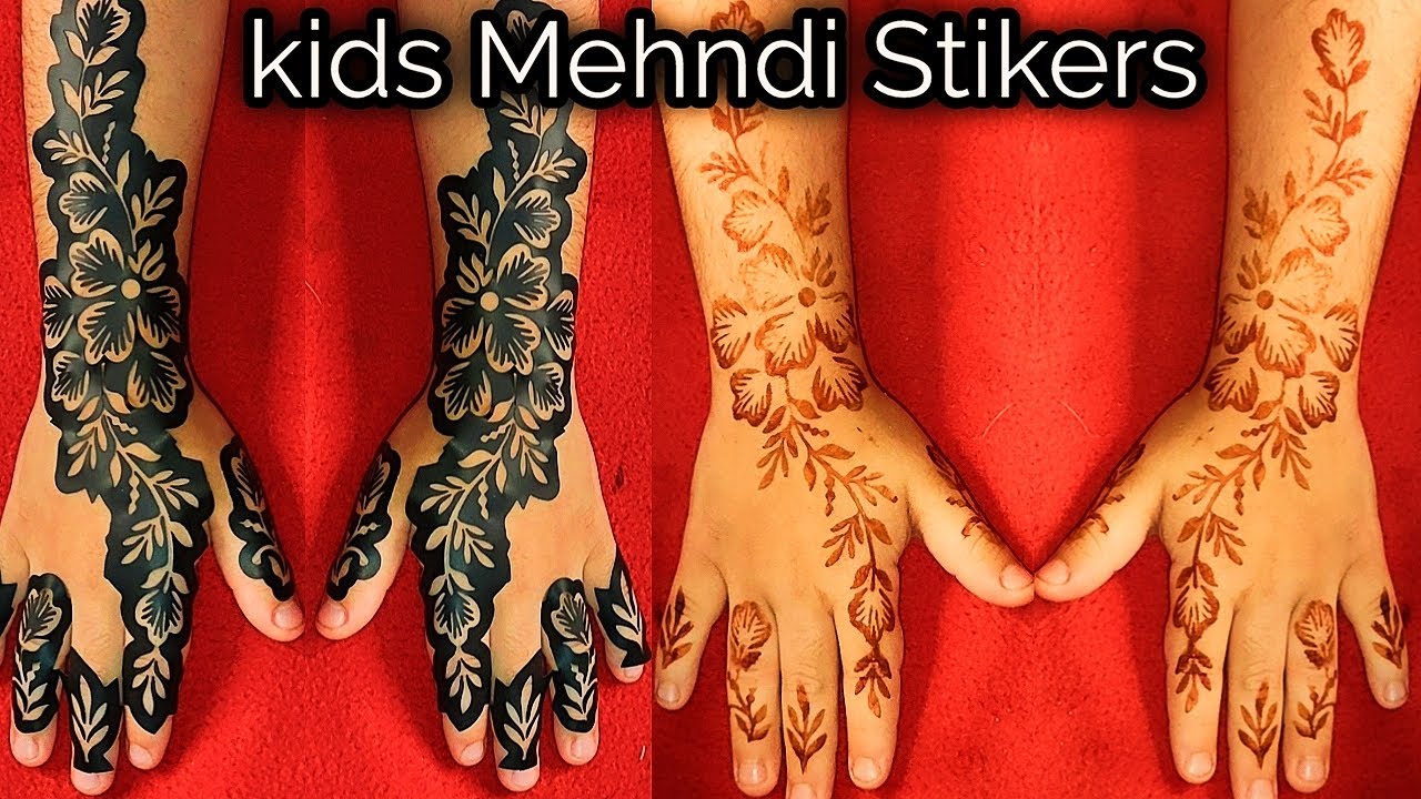Mehndi Designs for Kids | Mehndi Stickers for kids | Bachon k Mehandi k ...