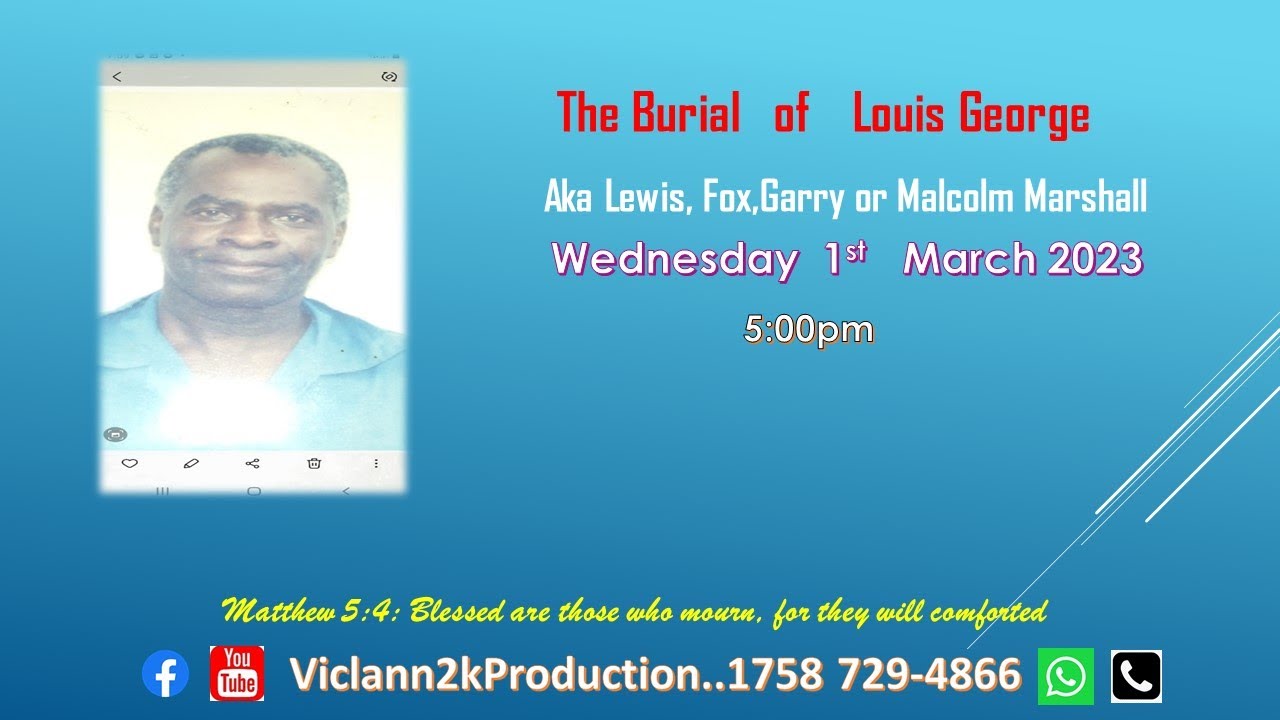 The Burial of Louis George AKA Lewis, Fox, Garry or Malclom Marshall ...