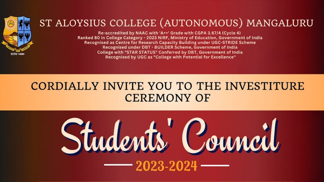 STUDENTS' COUNCIL INAUGURATION CEREMONY 2023-24 - YouTube