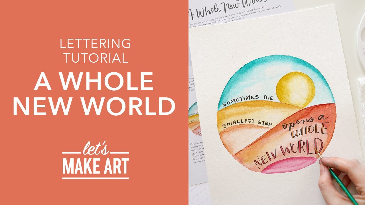 A Whole New World - Lettering Tutorial with Nicole Miyuki - YouTube