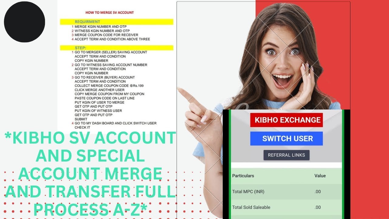 *KIBHO SV ACCOUNT AND SPECIAL ACCOUNT MERGE AND TRANSFER FULL PROCESS A-Z* - YouTube