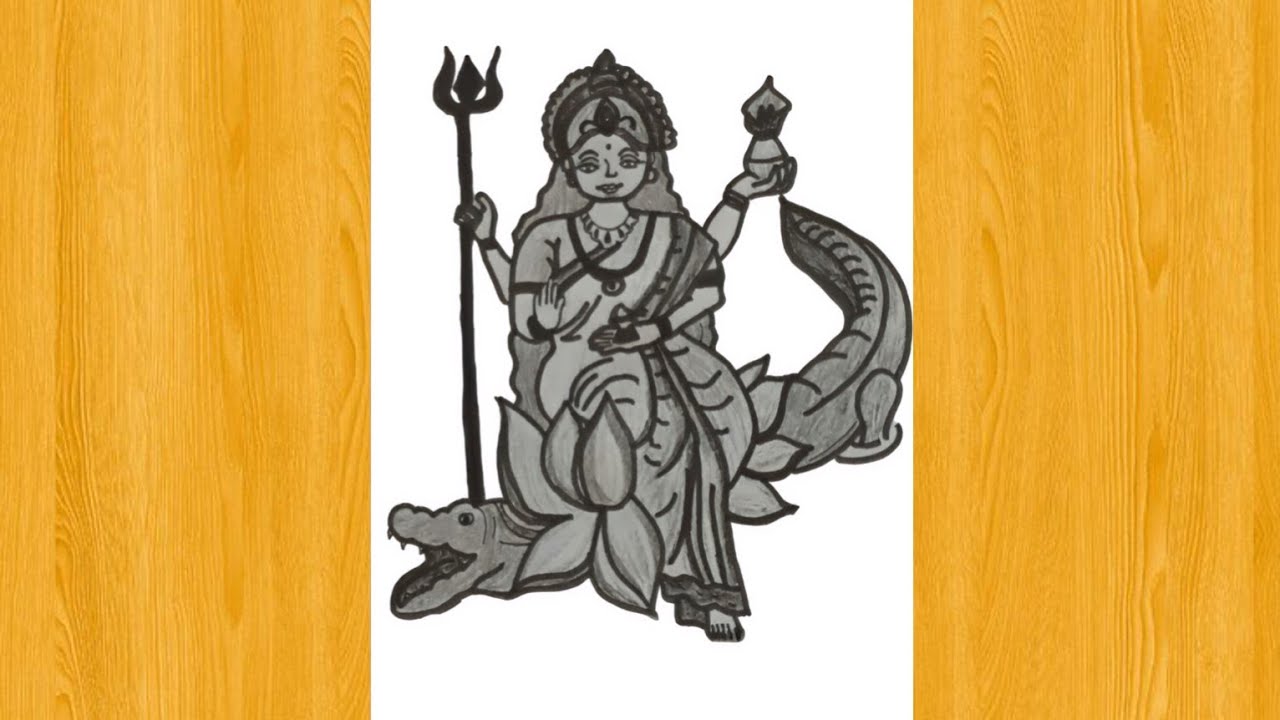 Ganga Dussehra 2025 | How to Draw Ganga Mata | Easy Goddess Ganga ...