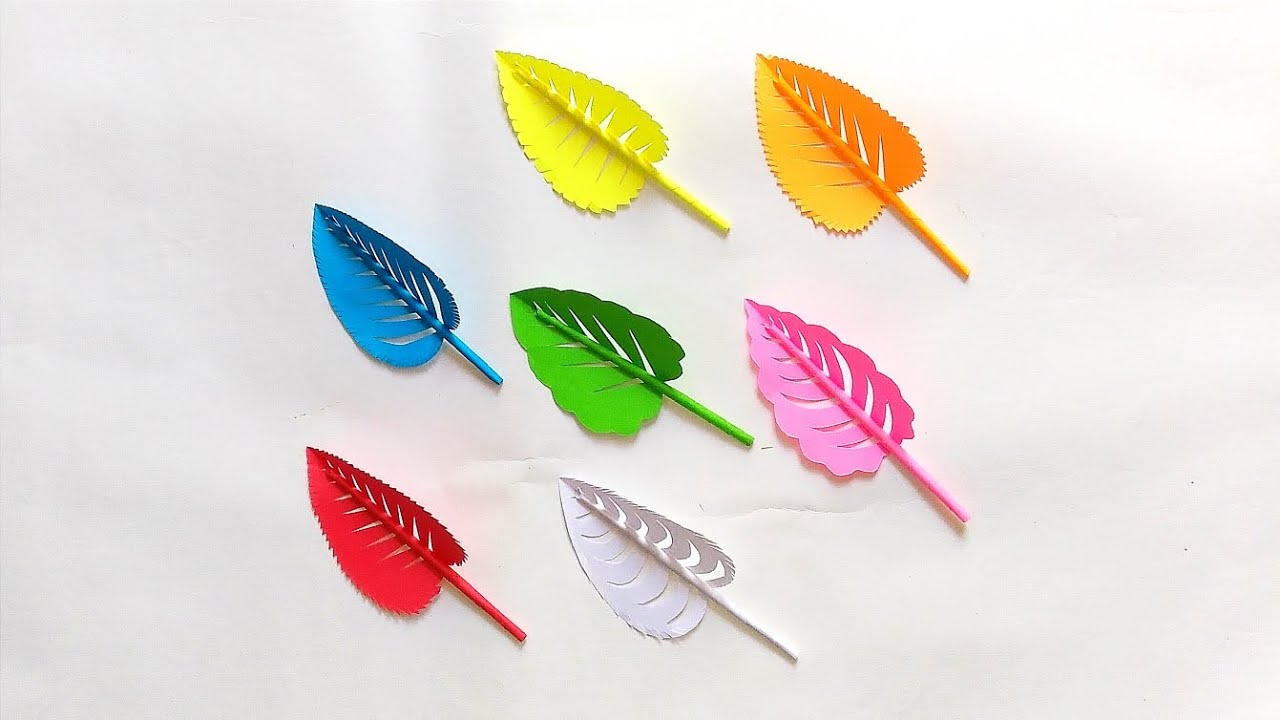 Paper leaves | How to make a paper leaf. - YouTube