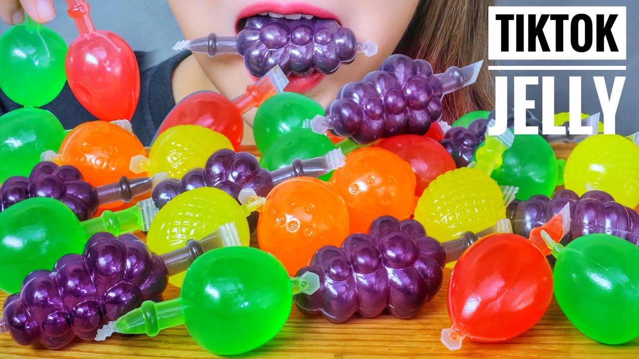 ASMR EATING TIKTOK JELLY , EATING SOUNDS | LINH-ASMR - YouTube