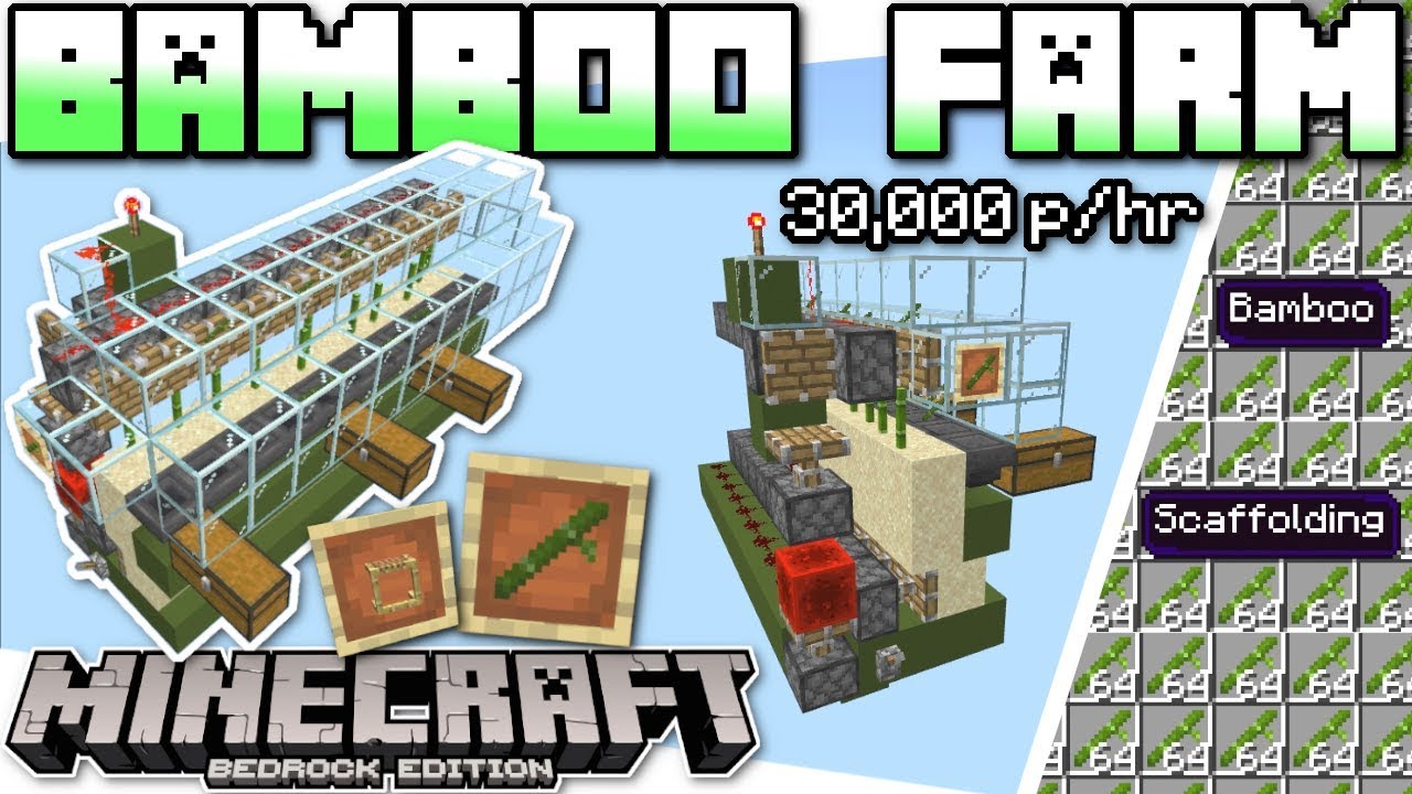 Minecraft Bedrock ZERO TICK BAMBOO FARM 30k P hr Tutorial PS4 minecraft-bedrock-zero-tick-bamboo-farm-30k-p-hr-tutorial-ps4