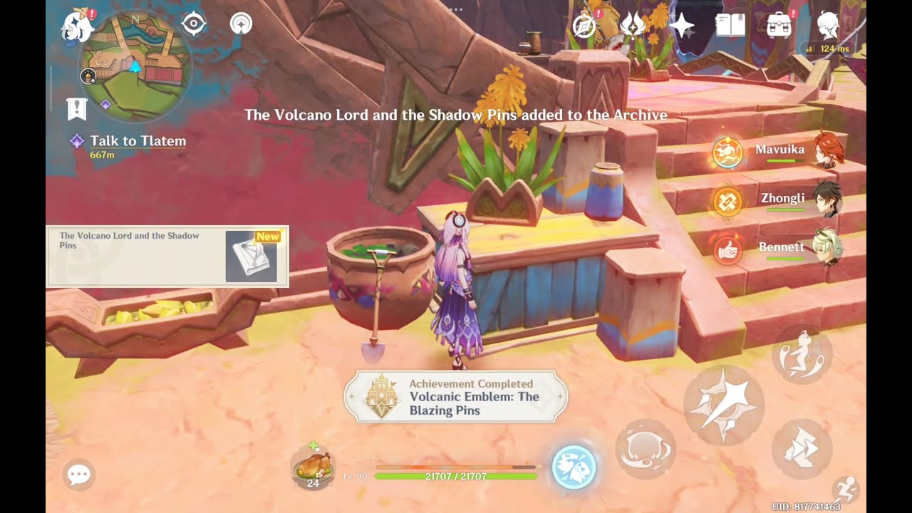 [Genshin Impact Achievement] Volcanic Emblem: The Blazing Pins: The ...