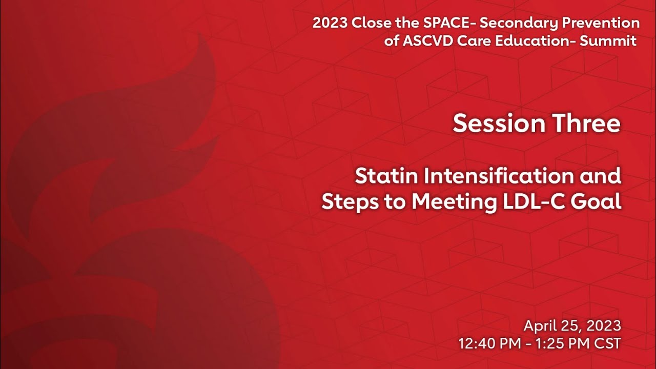 Statin Intensification and Steps to Meeting LDL-C Goal - YouTube