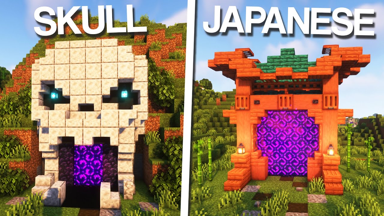 Minecraft: 4 Nether Portal Design Ideas - YouTube