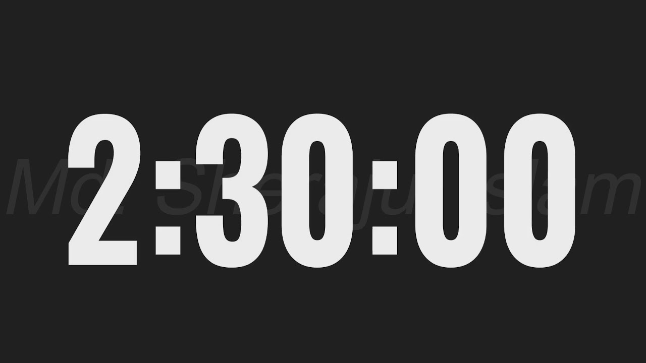 2 Hours 30 Minute Timer - 150 Minute Countdown Timer - YouTube